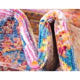 Unique Loom Alto Austin Rug Peach/Brown 2' 7" x 9' 10" Runner Border ...