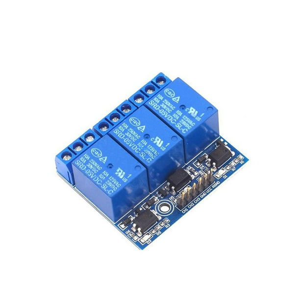 mmirethe 3 Channel Relay Module Optocoupler Isolation Practical Control Modules Durable Opto ...
