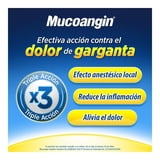 Mucoangin Auxiliar en alivio Dolor de Garganta Menta 18 pastillas 20 mg ...