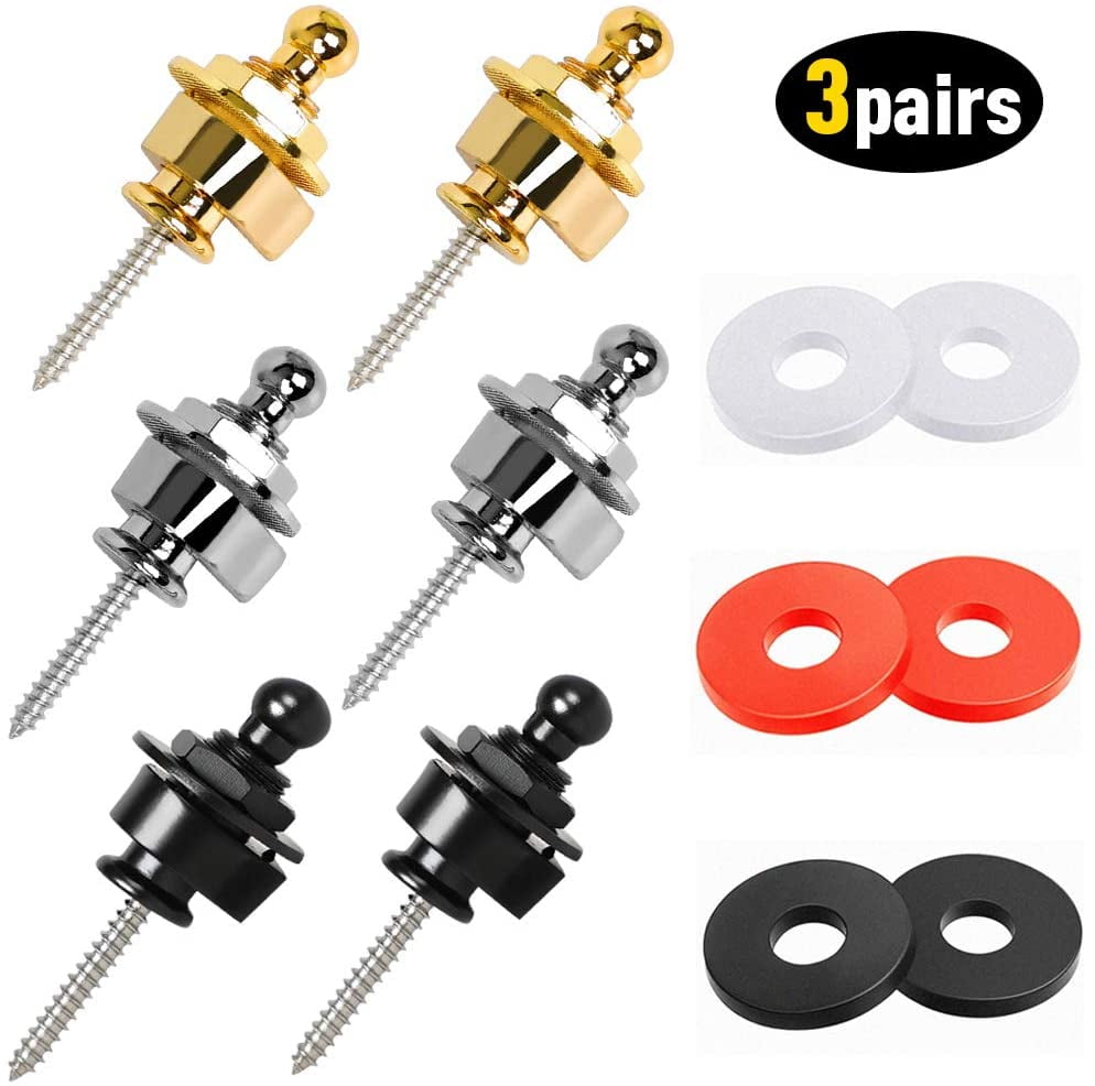 Guitar Strap Locks Buttons Kit Includes 3 Pairs Guitar Strap Buttons ...