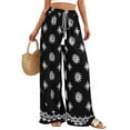Aellinatey Elastic High Waist Palazzo Pants Casual Wide Leg Long ...