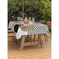 Brown Boho Rectangle Outdoor Tablecloth with Umbrella Hole Medieval ...