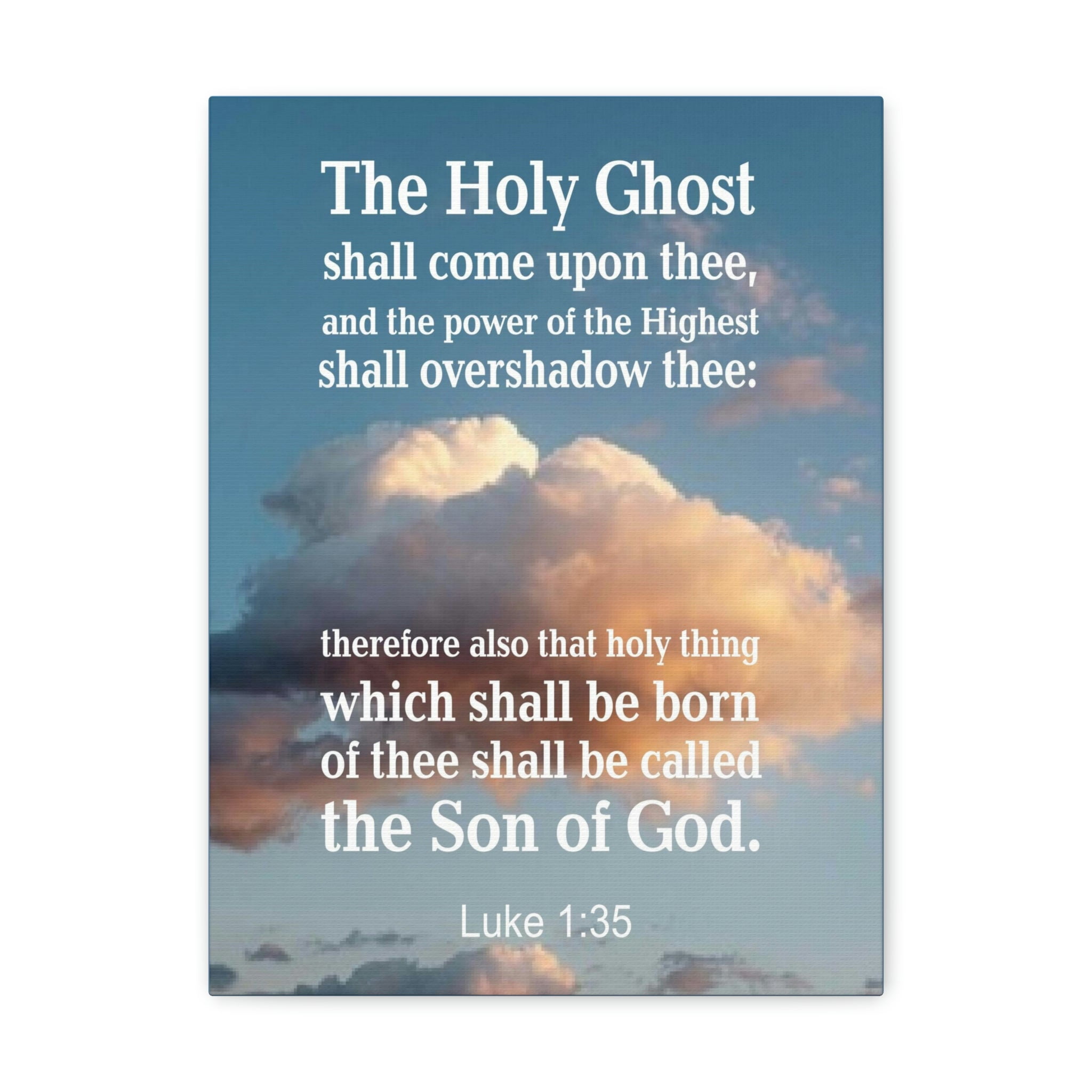 Scripture Walls The Holy Ghost Luke 1:35 Bible Verse Canvas Christian ...