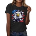 JOANKDMI American Flag Womens Shirt Memorial Day Crewneck Loose Fit 4th ...