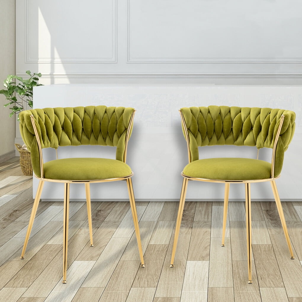 Leisure Dining Chairs Set of 2, Velvet Accent Chair, Leisure Single ...