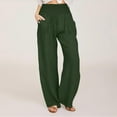 Honveio Cotton Wide Leg Pants For Women Womens Loose Wide Leg Pants