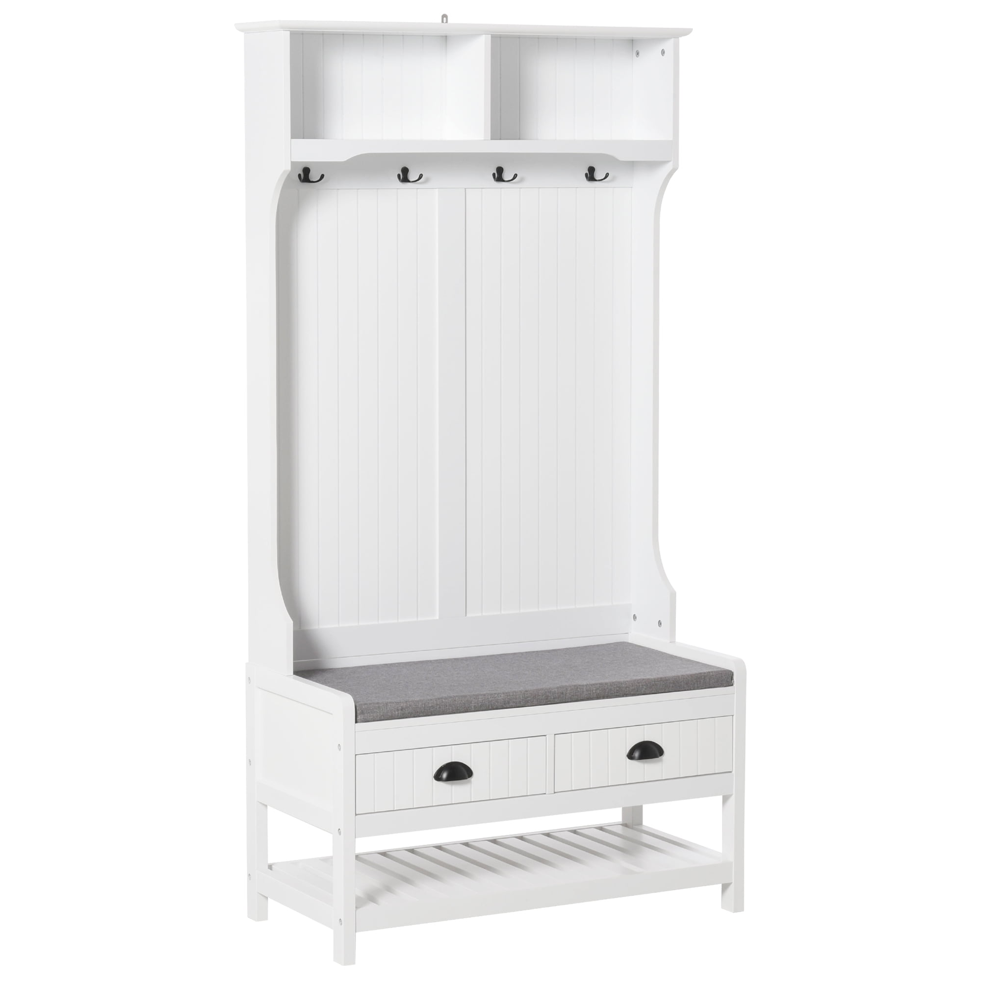Click here for Homcom Hall Tree  Coat Stand  Shoe Storage Bench O... prices