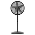 Lasko Oscillating 18" Cyclone Pedestal Stand Fan, 3 Speeds, Adjustable 54.5" Height, Black ...