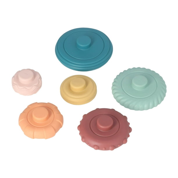 Teething Learning Tower, Soft Stacking Rings Cute 6 PCS Comfortable For ...
