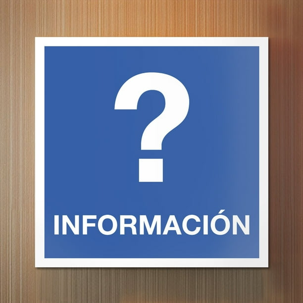 Señalamiento: "Centro informativo/módulo de información" azul y blanco ...