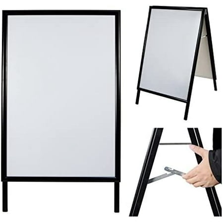 Sinda Snap Open Aluminum A-Frame Sidewalk Sign, 24 x 36 Inch Poster ...