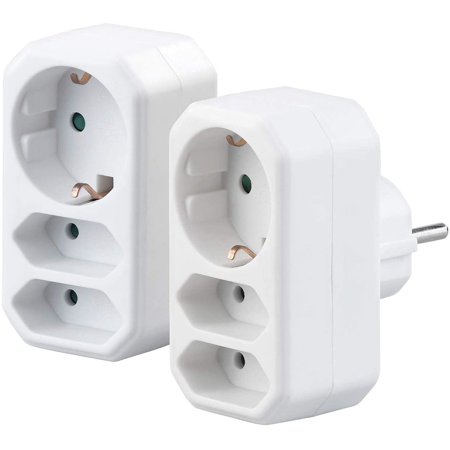 Triple Socket: Set Of 2 Triple Sockets With Integrated Child Safety ...