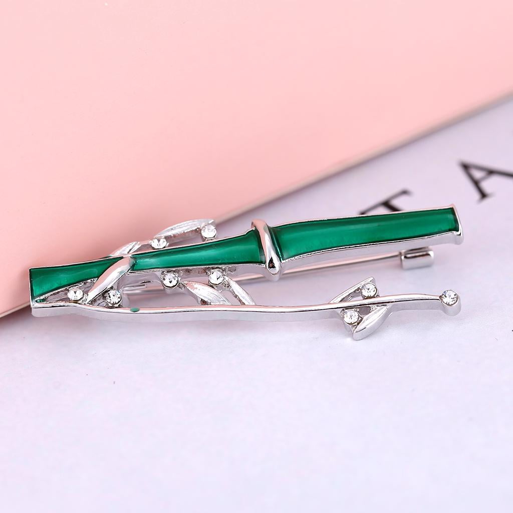 Broche de bambú para mujer, alfileres de solapa de moda con de ...