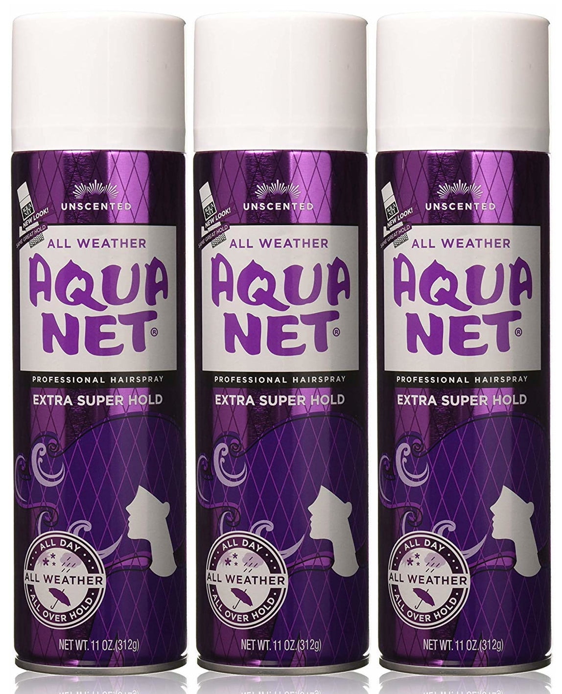 Aqua Net Hair Spray Extra Super Hold, Unscented, 11 oz, 3 Pack ...