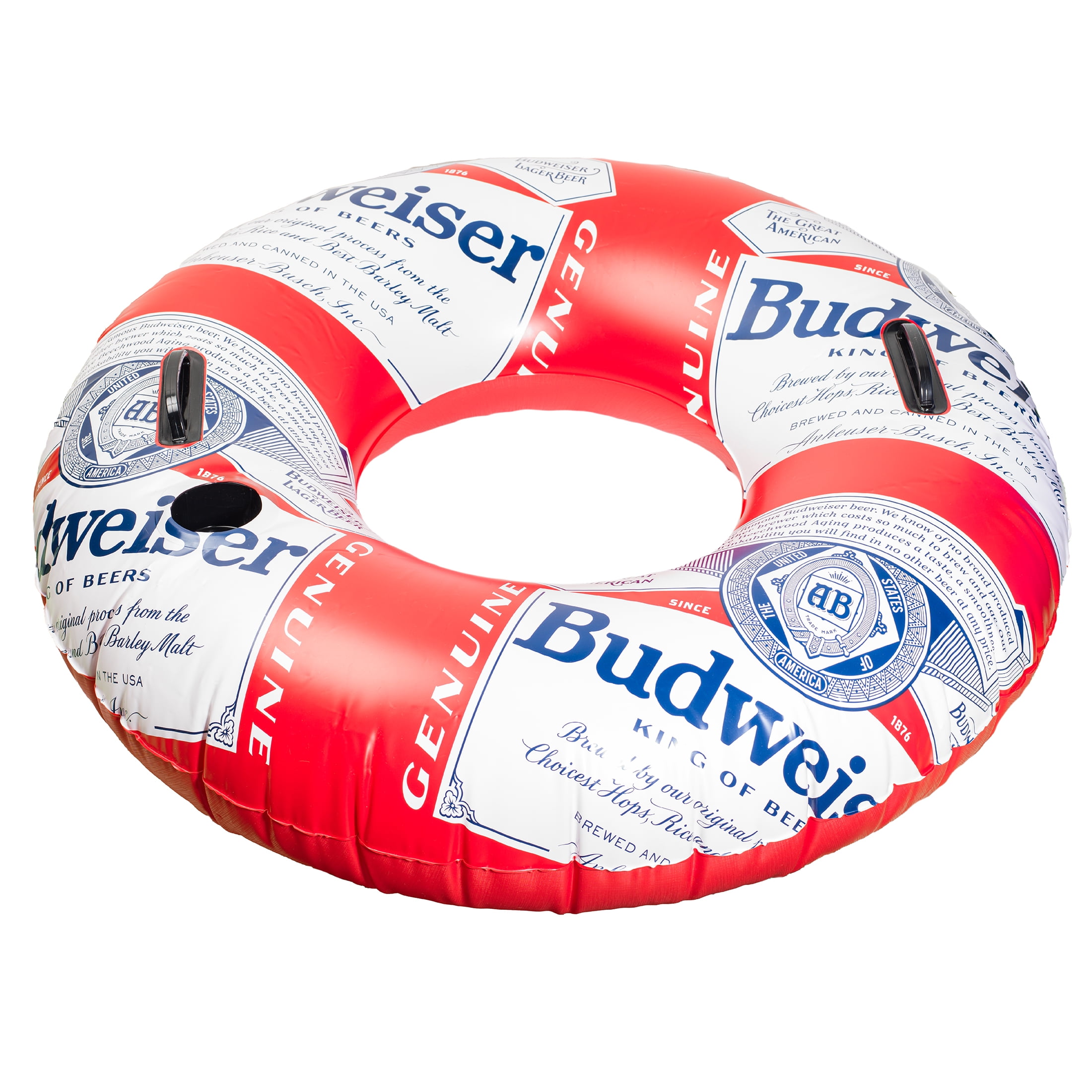 Budweiser Inflatable Swim Tube Adult Ring Float for Pools Rivers Lakes ...