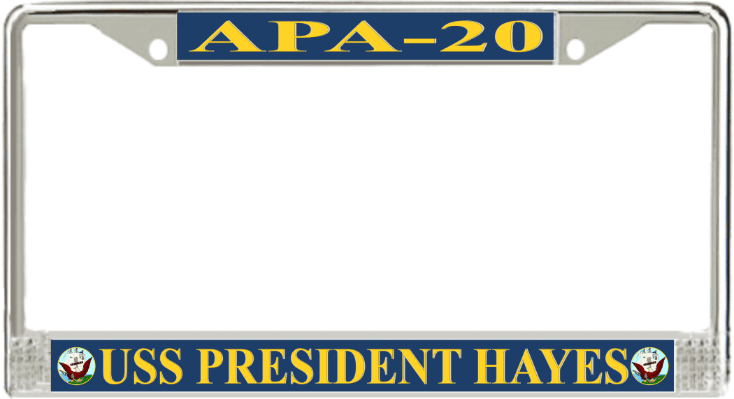 USS President Hayes APA-20 License Plate Frame - Walmart.com