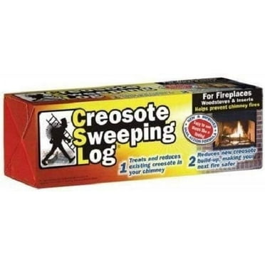 4 Pack CSL Creosote Sweeping Log For Fireplace & Chimney Safety ...