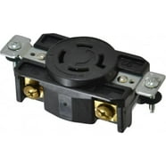 Cooper 83-BOX Grounded Angled Power Plug, 125 VAC, 30 A, 2 P, 3 W ...