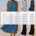 Avirosel Women's Summer V-Neck Solid Color Sleeveless Casual Dress ...