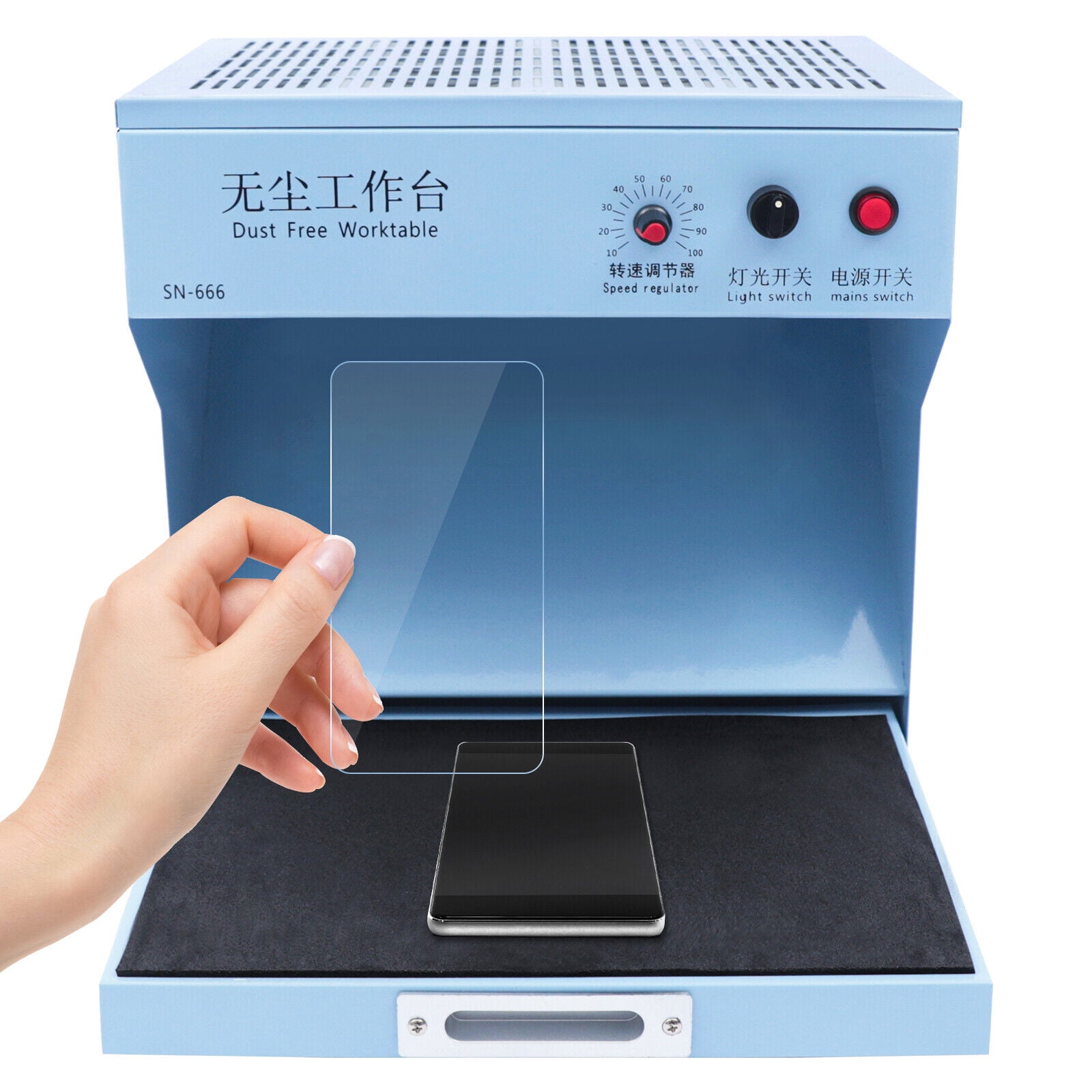 110V Dust Clean Workbench Dust Free Room Working Bench Phone Repair ...