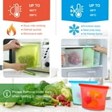 4 Pack Reusable Silicone Food Steamer Bags Eco-Friendly Food Grade BPA ...