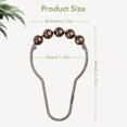 Black Shower Curtain Hooks, Decorative Shower Curtain Hooks, Shower ...