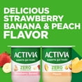 Activia Zero 0g Added Sugar* Strawberry Banana and Peach Probiotic ...