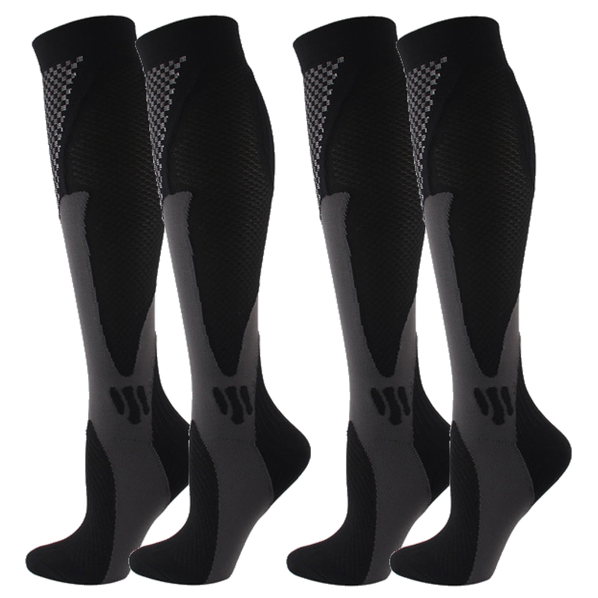 Elbourn 2-Pair Medical Sport Compression Socks Men, 15-20 mmhg Run ...