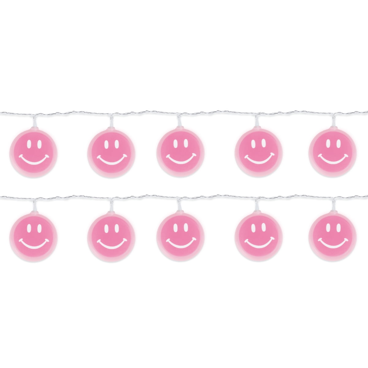 Packed Party "Smile Awhile" Pink Smiley Face Indoor Outdoor LED Indoor ...