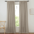 NICETOWN Living Room Curtains 108 inches Long, Faux Linen Textured ...