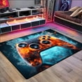Gaming Area Rug Teen Boys Carpet, Lava Design Gamepad and Colorful Bomb ...