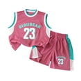 Boys Summer Vest Tank Top Sporty Two Piece Outfit Sleeveless Thin ...