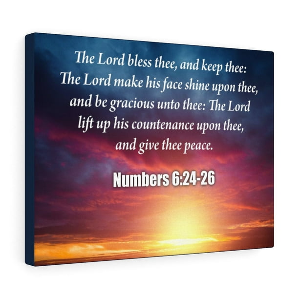 Scripture Walls The Lord Bless Thee Numbers 6:24-26 Bible Verse Canvas ...