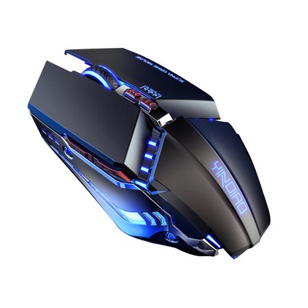 Ultra Quiet Gaming Mouse Silent USB Wired Mouse LED Backlit 3200DPI ...