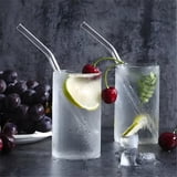 Better Homes & Gardens Reusable Borosilicate Glass Straws 4 Pack with ...