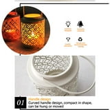BGZLEU Mini Lanterns for Wedding Centerpieces: 1 PC White Hanging Metal ...