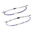 2 Piece Ethnic Inspired Beaded Bangle Adjustable Bracelets Handcrafted ...
