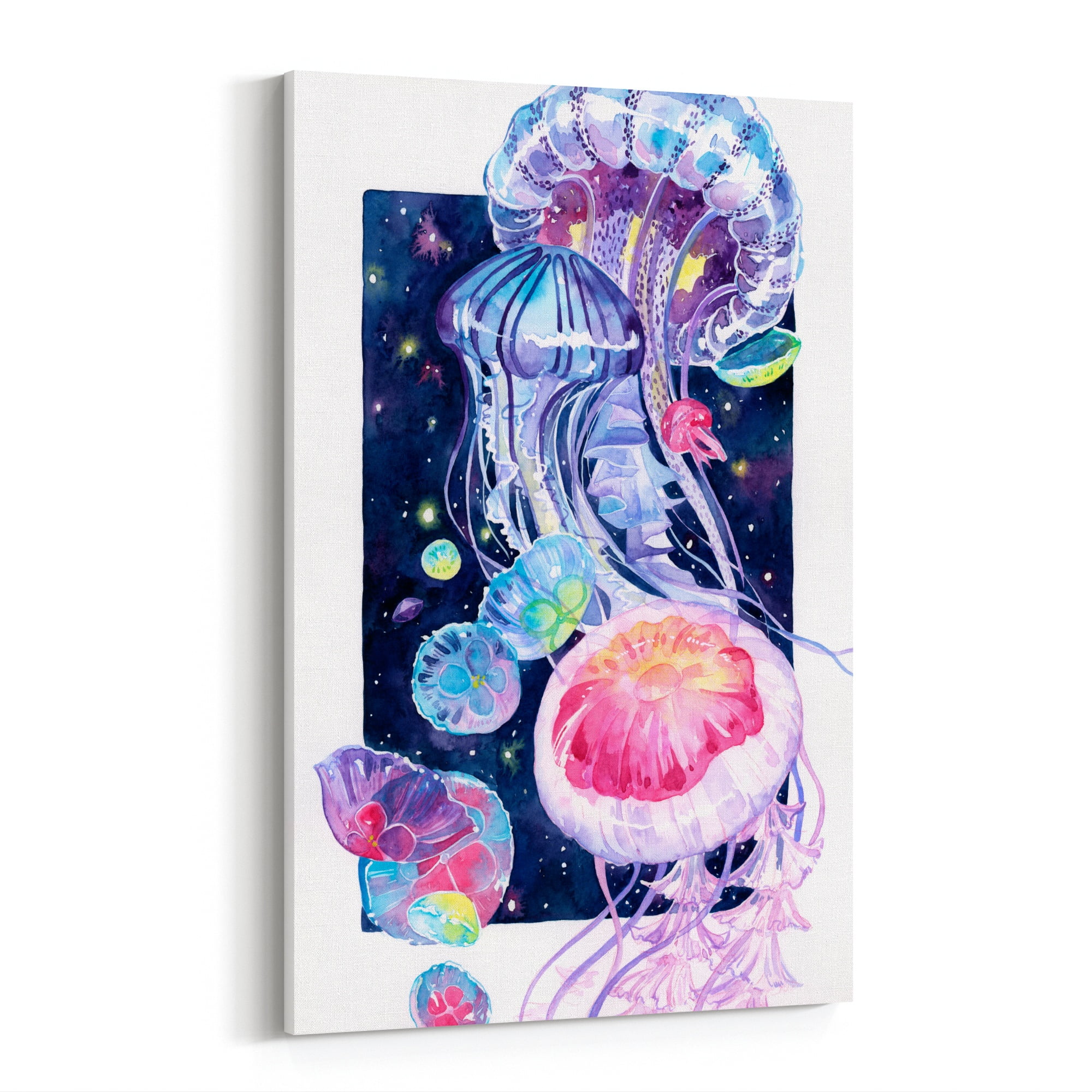 Acrylic Art & Collectibles Painting 24x24 original abstract jellyfish ...