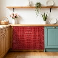Crocodile Leather Texture Cabinet Curtains for Kitchen 28"W x 35"L ...