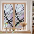 Abstract Geometric Black Stripes Window Privacy Film, Rainbow Film ...