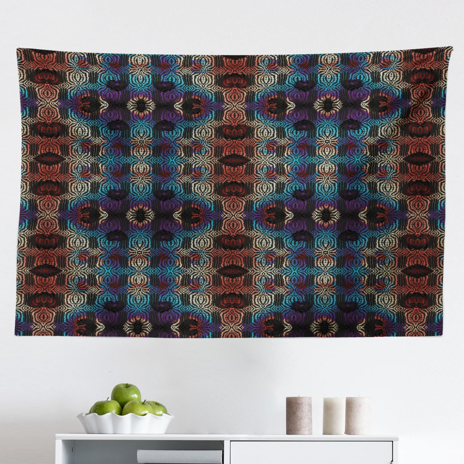 Ethnic Tapestry, Abstract Orient Pattern Continuing Native Details ...