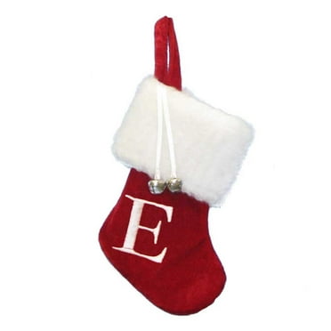 Kurt S. Adler Red Monogrammed 'J' Mini Christmas Stocking with Initial ...