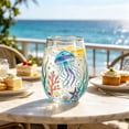 Ocean Stemless Glasses Set Sea Turtle, Starfish, Octopus, Conch Shell ...