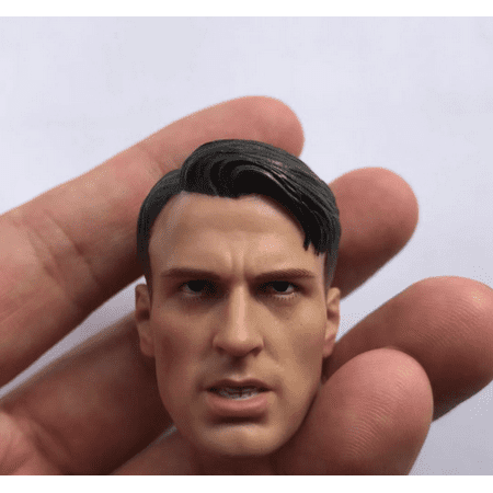 Captain America. Tooth Expression Angry Version Head Sculpture 1/6 12 ...