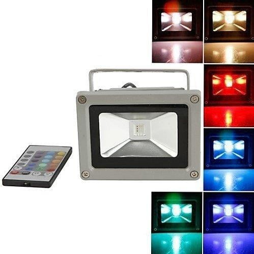 Lightahead Remote Control 10W RGB Waterproof LED Flood Light Landscape ...