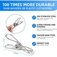 40 Pack Wire Clothes Pins Heavy Duty Outdoor, Stainless Steel ...