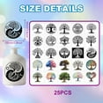 25Pcs 25 Styles PVC Self Adhesive Stickers Waterproof Embossed Decals ...