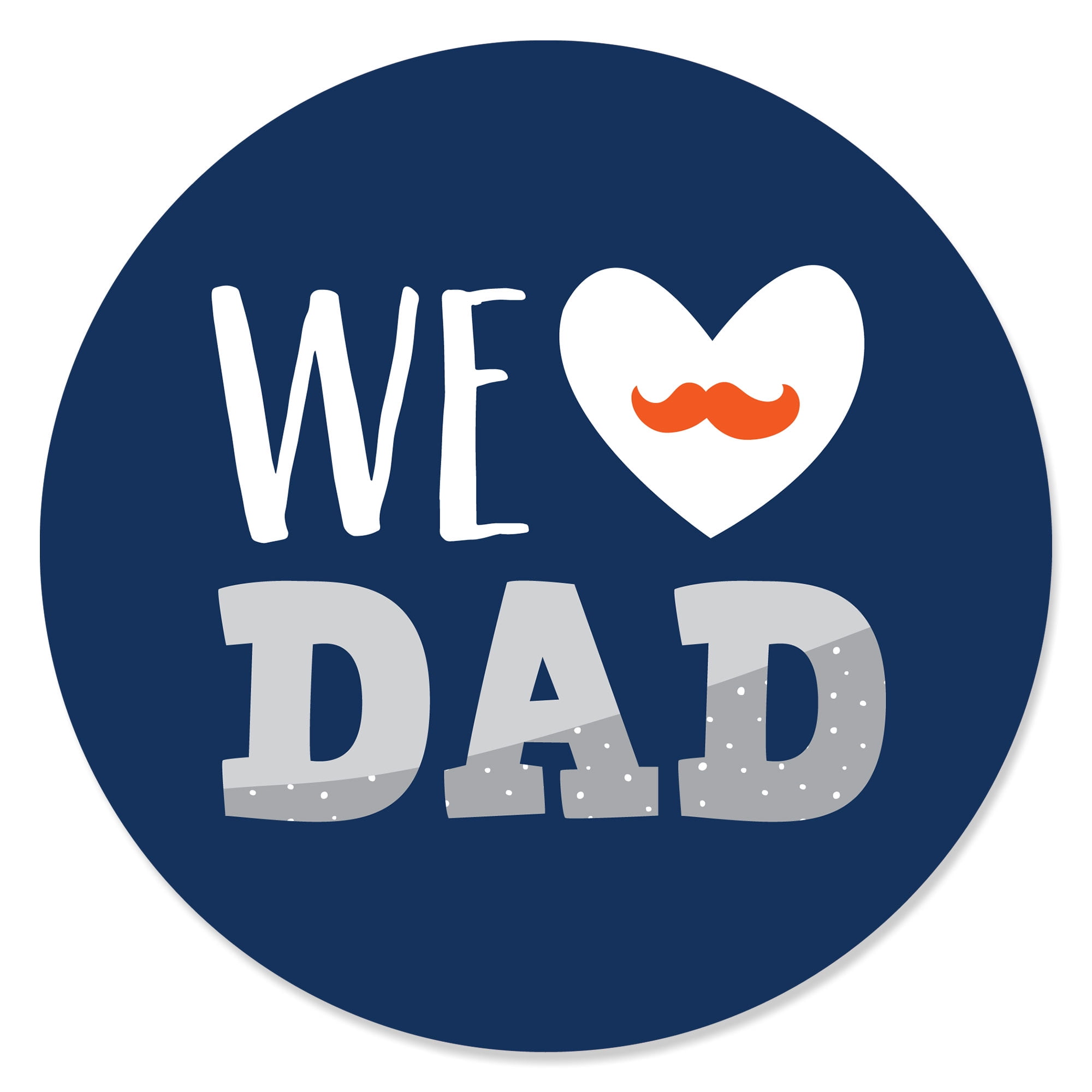 Big Dot of Happiness Happy Father's Day - We Love Dad Party Circle ...