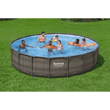 Coleman Power Steel 22' x 52" Round Metal Frame Above Ground Pool Set ...