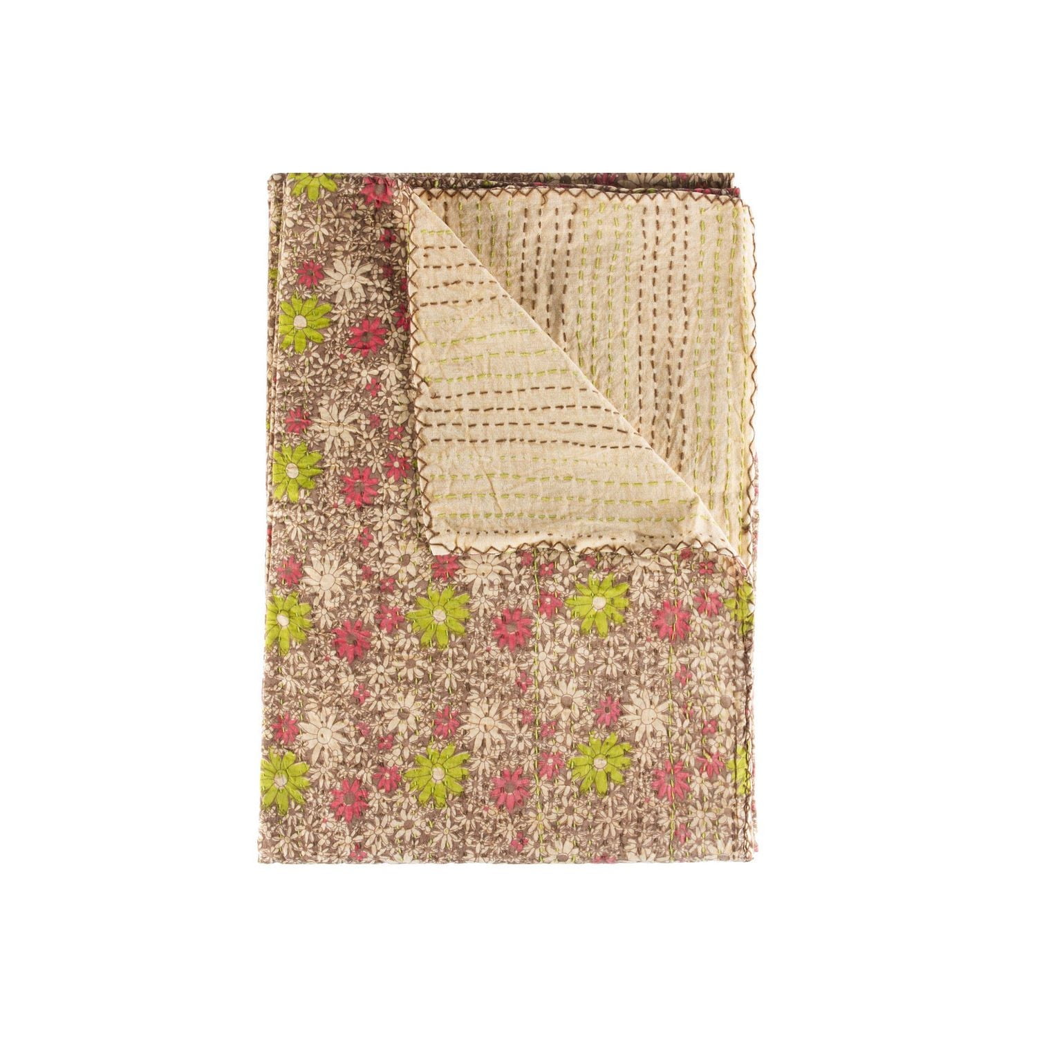 Click here for H-Taj Hotel Kantha Cotton Throw Blanket 50 X 70 Tw... prices